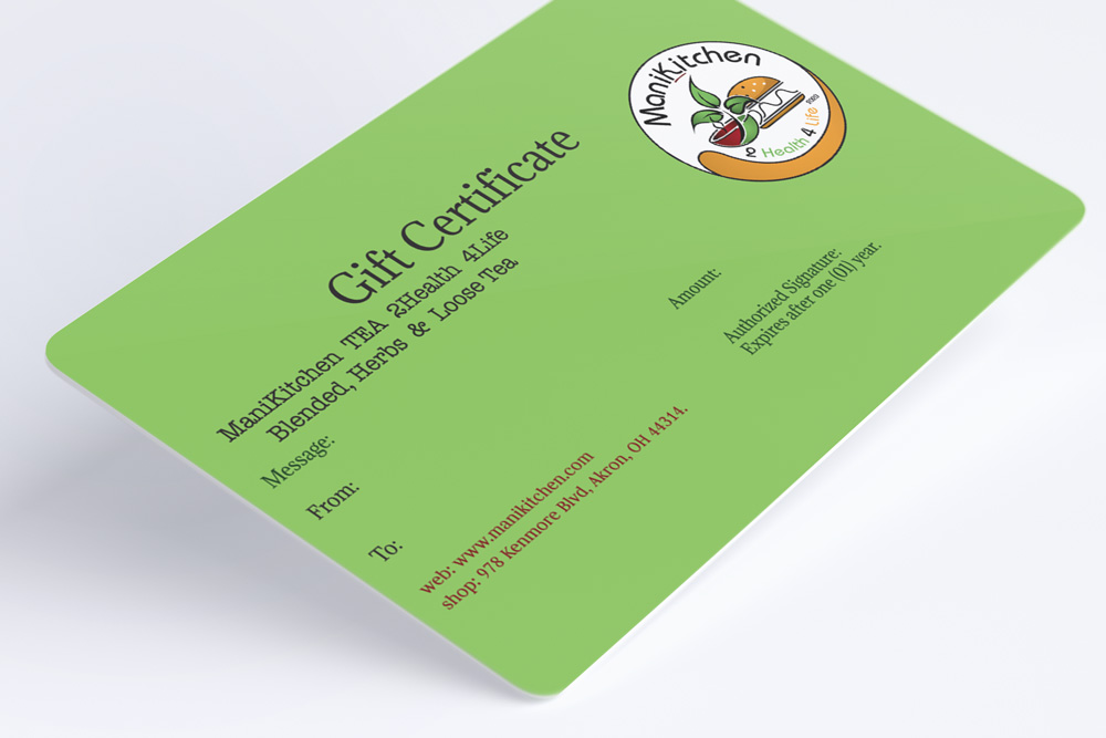 Manikitchen Gift Card - Manikitchen - The best online tea store in the USA